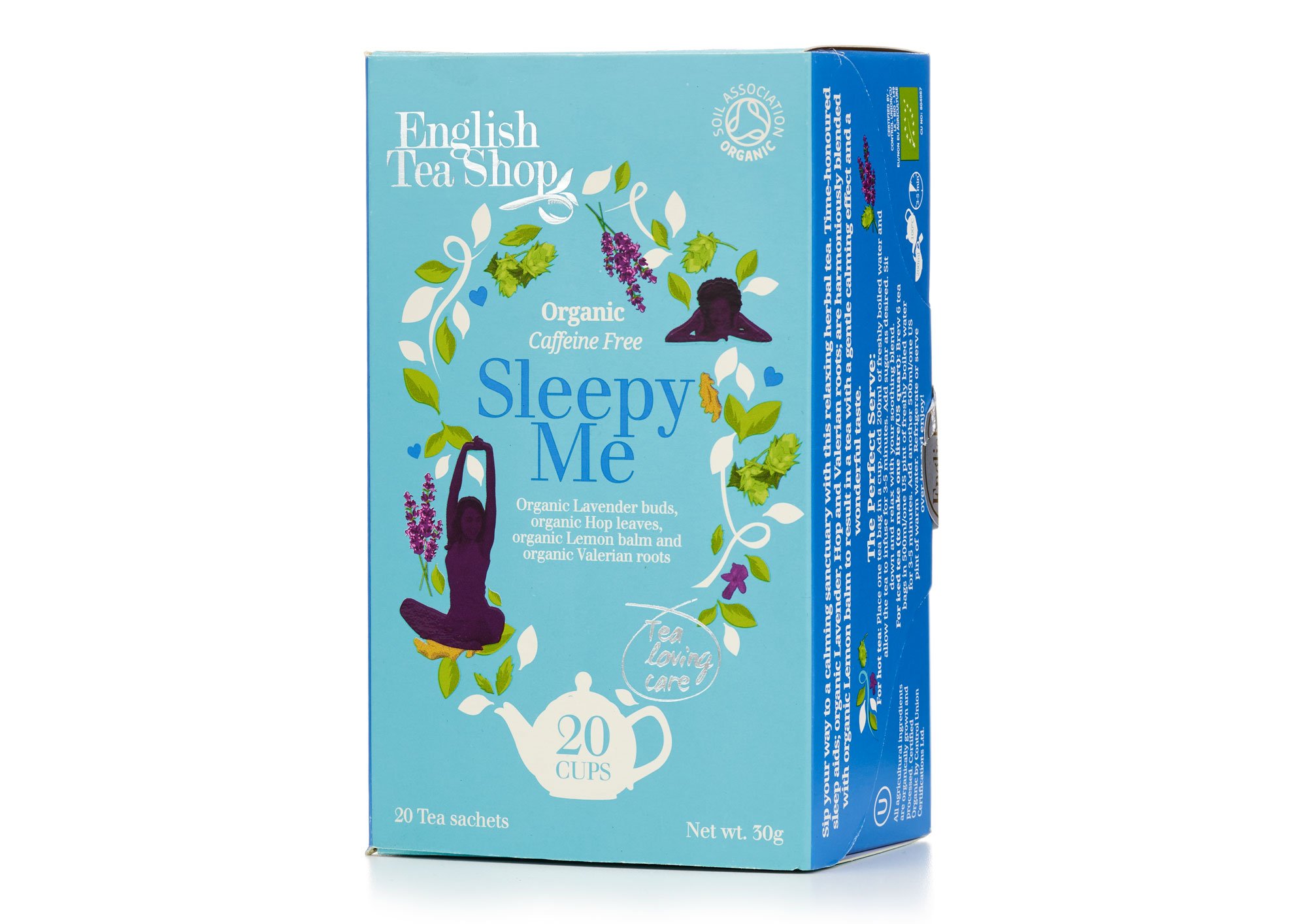 Amazon.com : English Tea Shop Organic Caffeine Free Happy Me, 20 Sachet ...