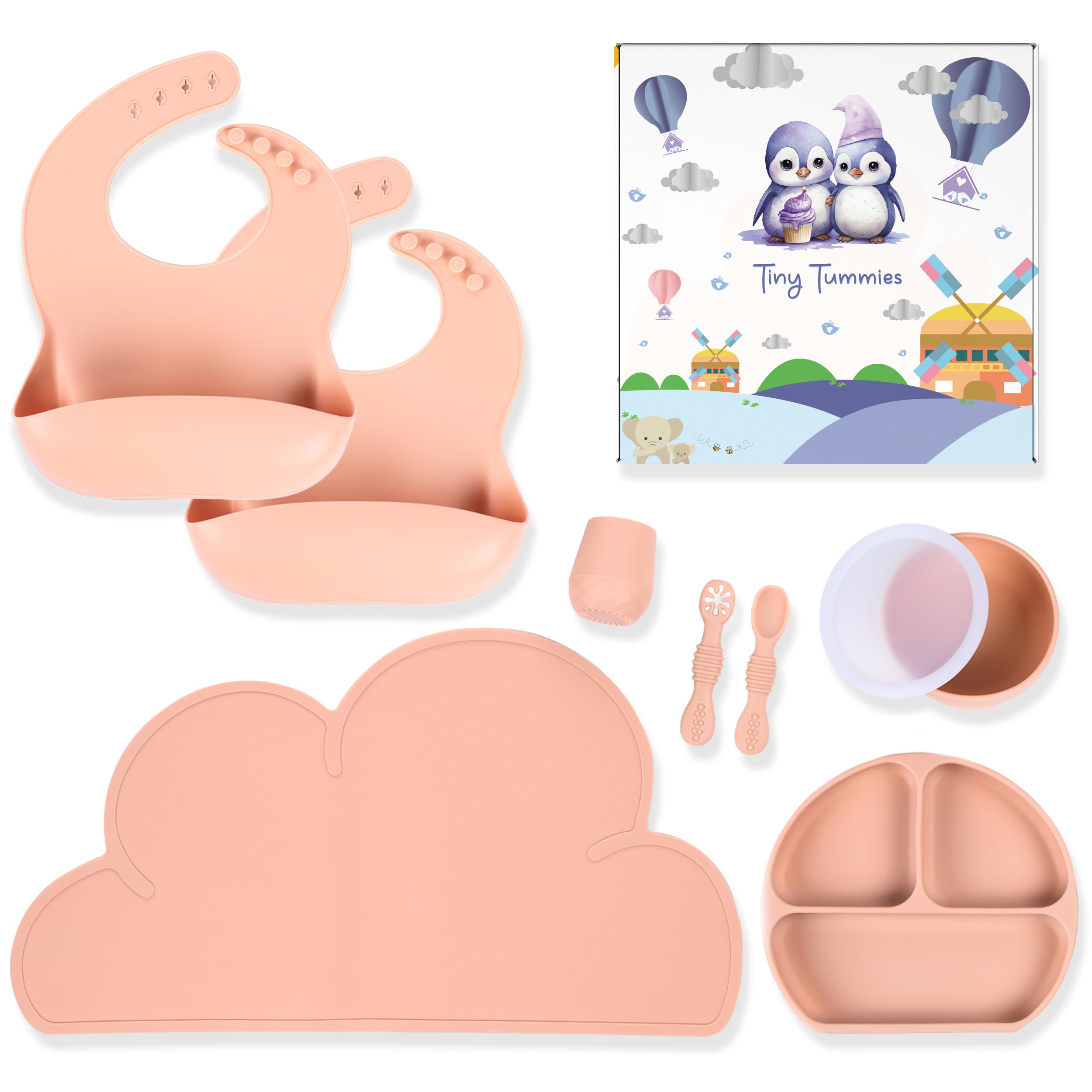 Tiny Tummies Suction Complete Silicone Baby Feeding Set - Baby First ...