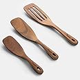 Amazon.com: Spurtle Spatula Set for Cooking, Natrual Wooden Spurdle ...