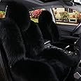 Amazon.com: IMQOQ A Pair 50% Genuine Sheepskin Fur Car 2 Front Seat ...