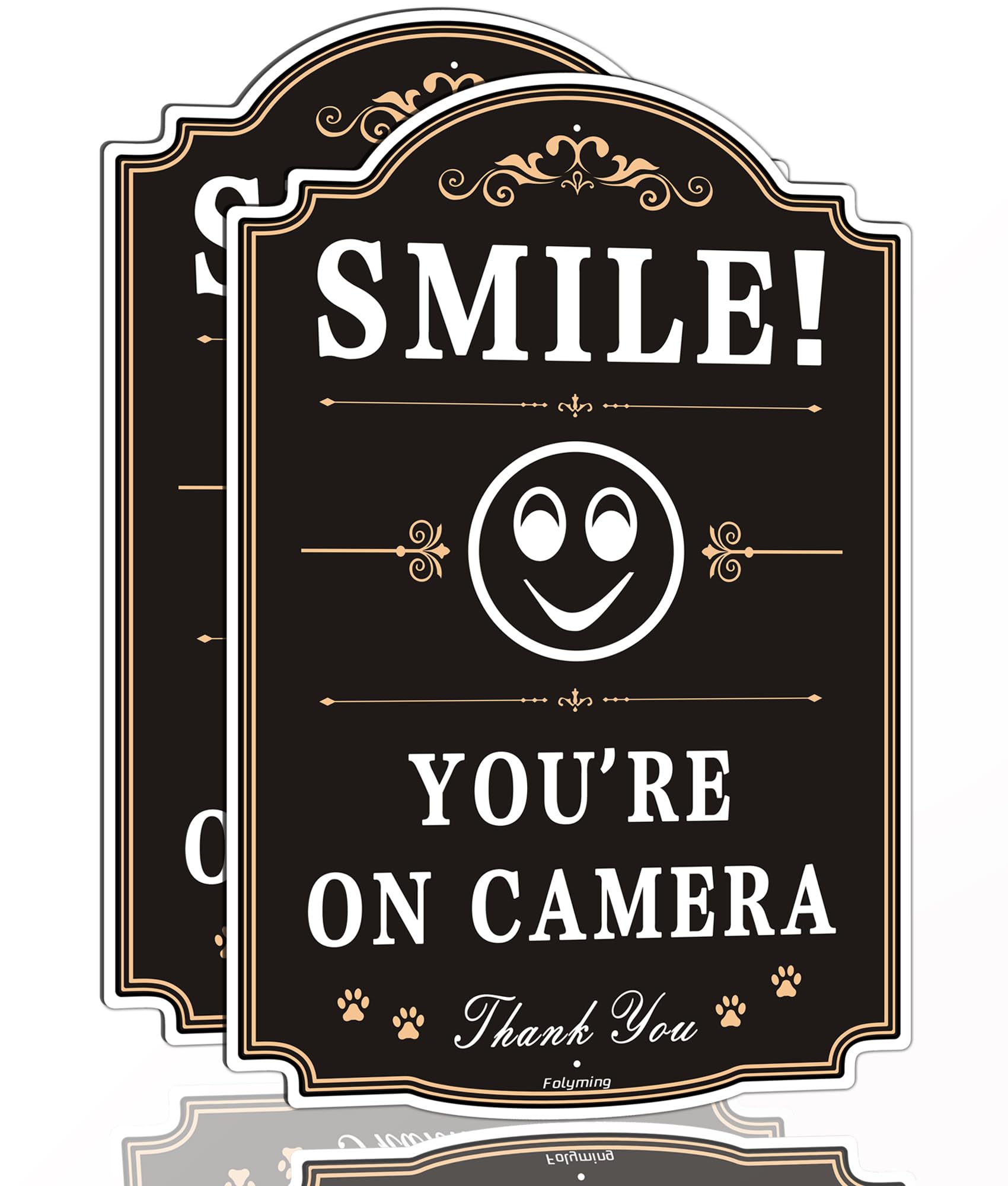 Smile You're On Camera Signs Video Surveillance 12 x 8 Inches Warning ...