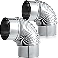 Amazon.com: Hicarer 4 Inch 90 Degree Galvanized Dryer Elbow Vent Tube ...