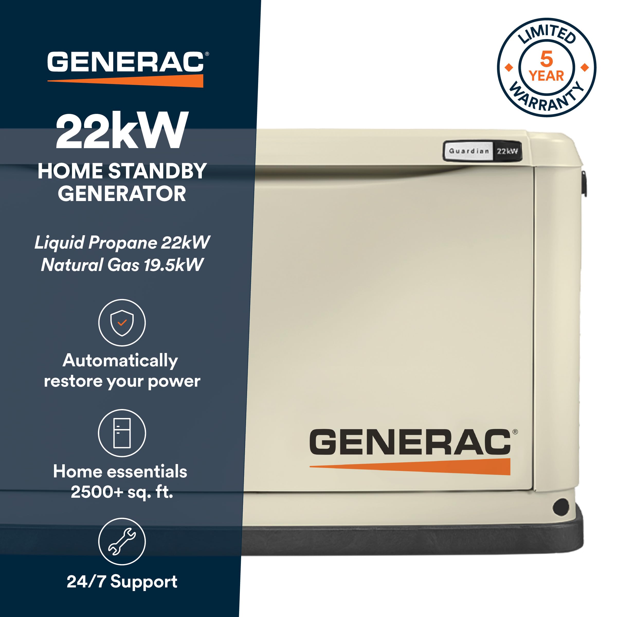 Mua Generac Guardian 22kW Home Standby Generator with 200 Amp Transfer ...