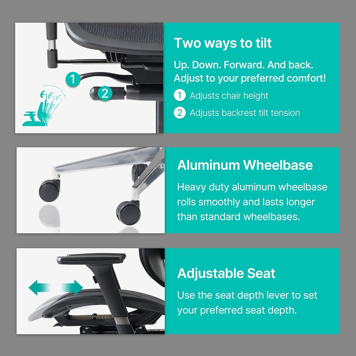 Mua 【Dual-Backrests】 Alpha - Ergonomic Office Chair, Breathable Mesh ...