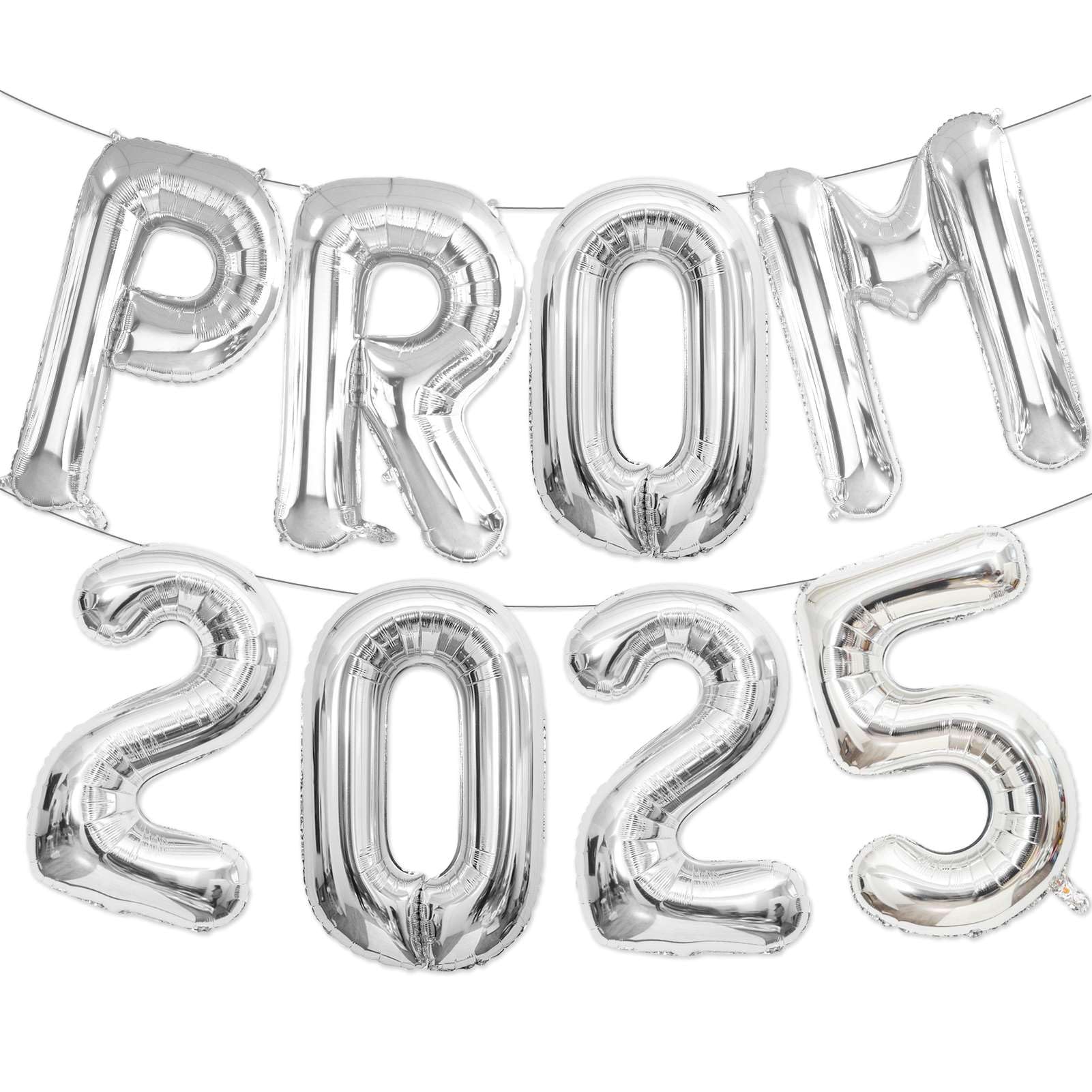 Prom 2025 Balloons Silver 16 Inch, Silver Prom 2025 Graduation Balloons ...