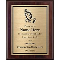 Amazon.com: Personalized Religious Plaque 8x10, Customized Church Award ...