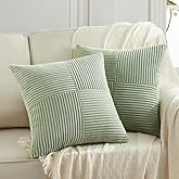 Amazon.com: Fancy Homi 4 Packs Sage Green Decorative Throw Pillow Covers 18x18 Inch for Living ...
