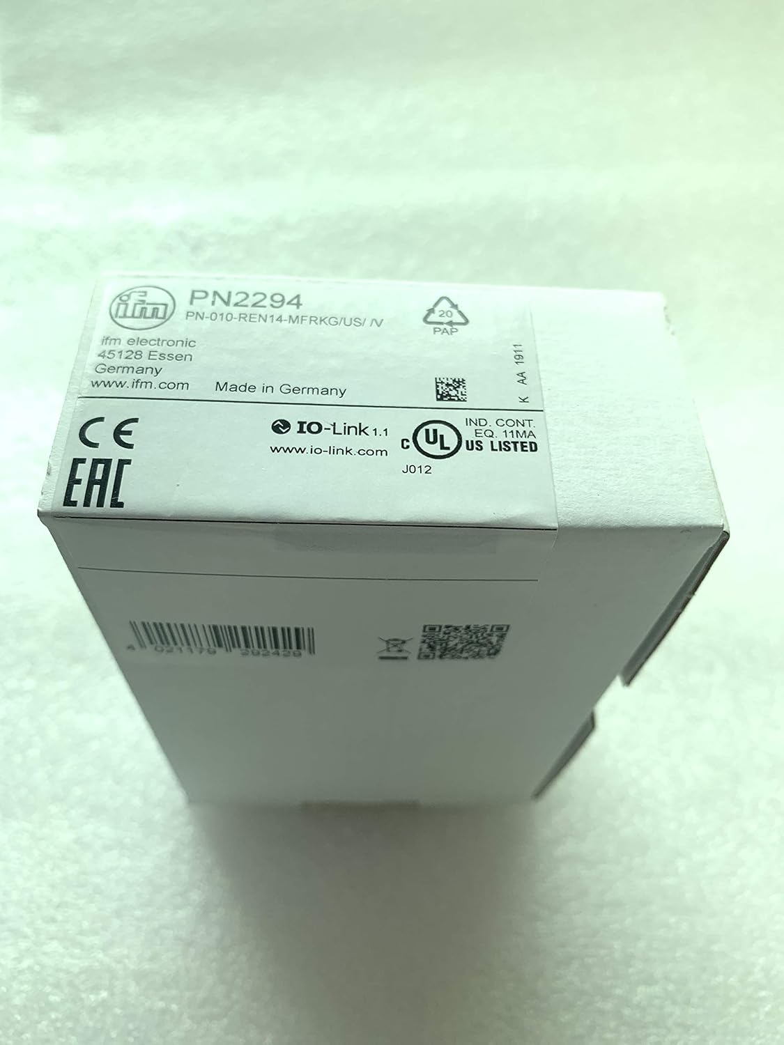 IFM Pressure Sensor with Display PN2294 New in Box tillescenter Sensors ...