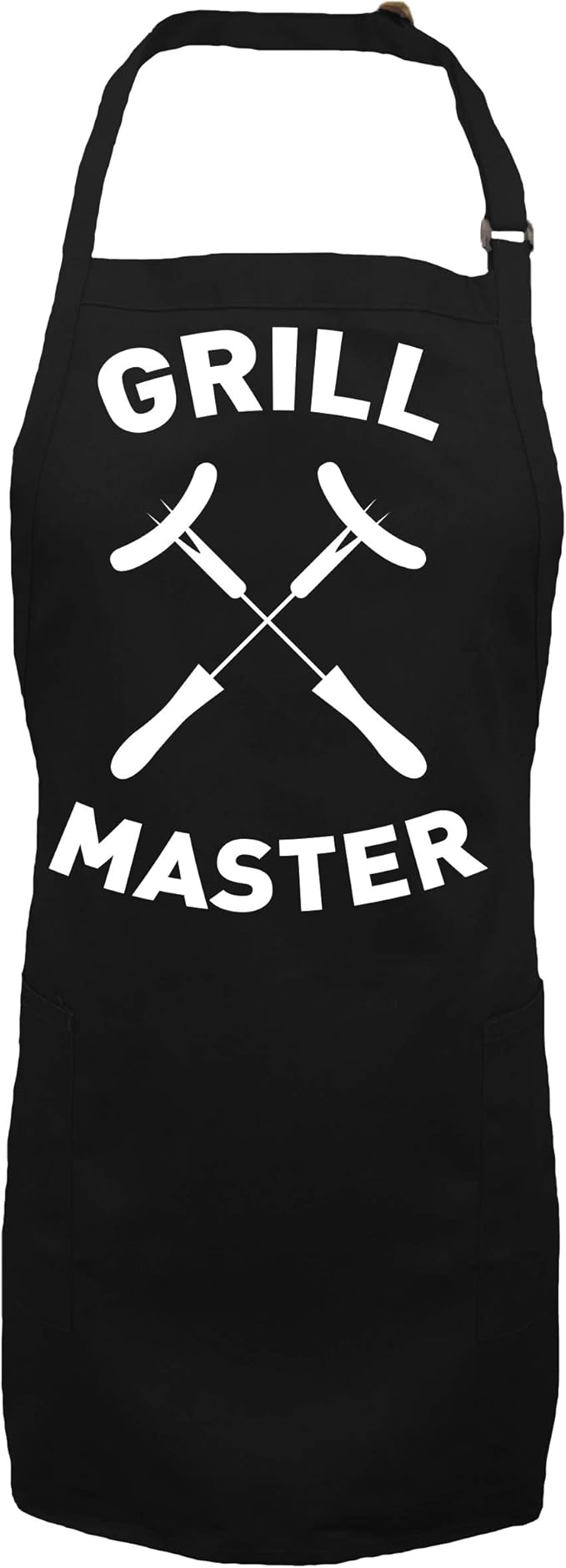 Amazon.com: Grill Master Apron with 2 patch pockets in Black - One Size ...