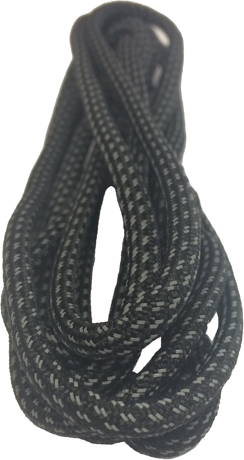 Big Laces Round Rope Style Thick Black Round Laces - 130cm: Amazon.co ...