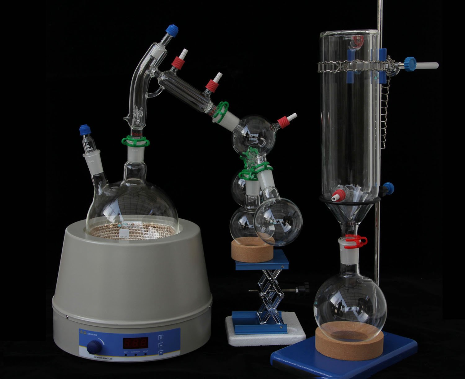 Short Path Distillation Kit with Cold Trap and Magnetic Heating Mantle ...