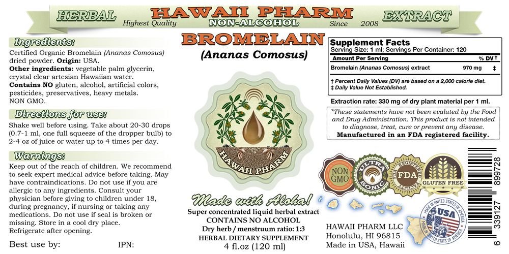 Mua Bromelain Alcohol-Free Liquid Extract, Bromelain (Ananas Comosus ...
