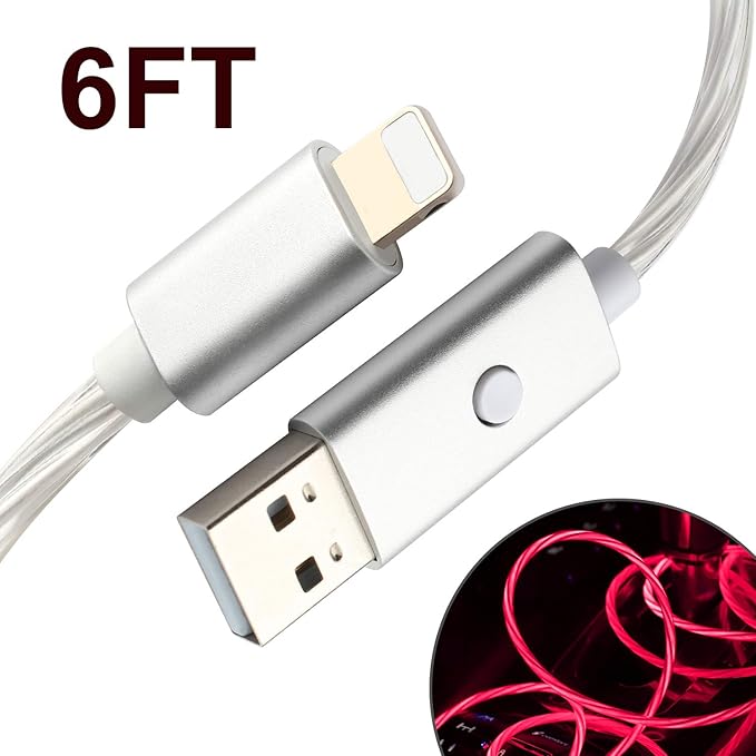 Amazon.com: momen iPhone Charging Cord 6ft, Led iPhone Cable Compatible ...