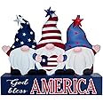 Amazon.com: July Patriotic Decor Gnomes American Flag Decorations Gold ...