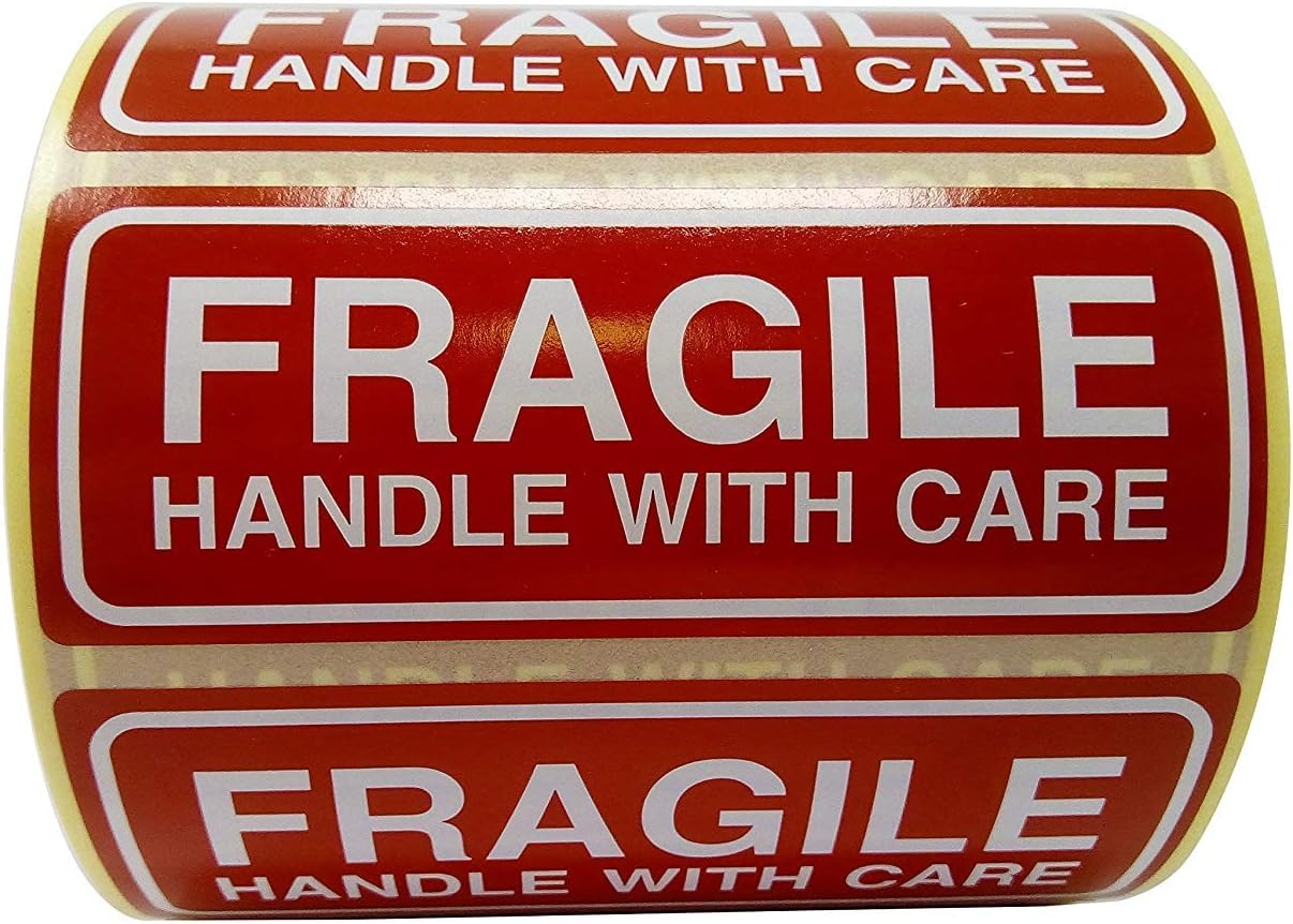 500 Fragile Stickers Handle with Care Stickers Size 90x35mm – BigaMart