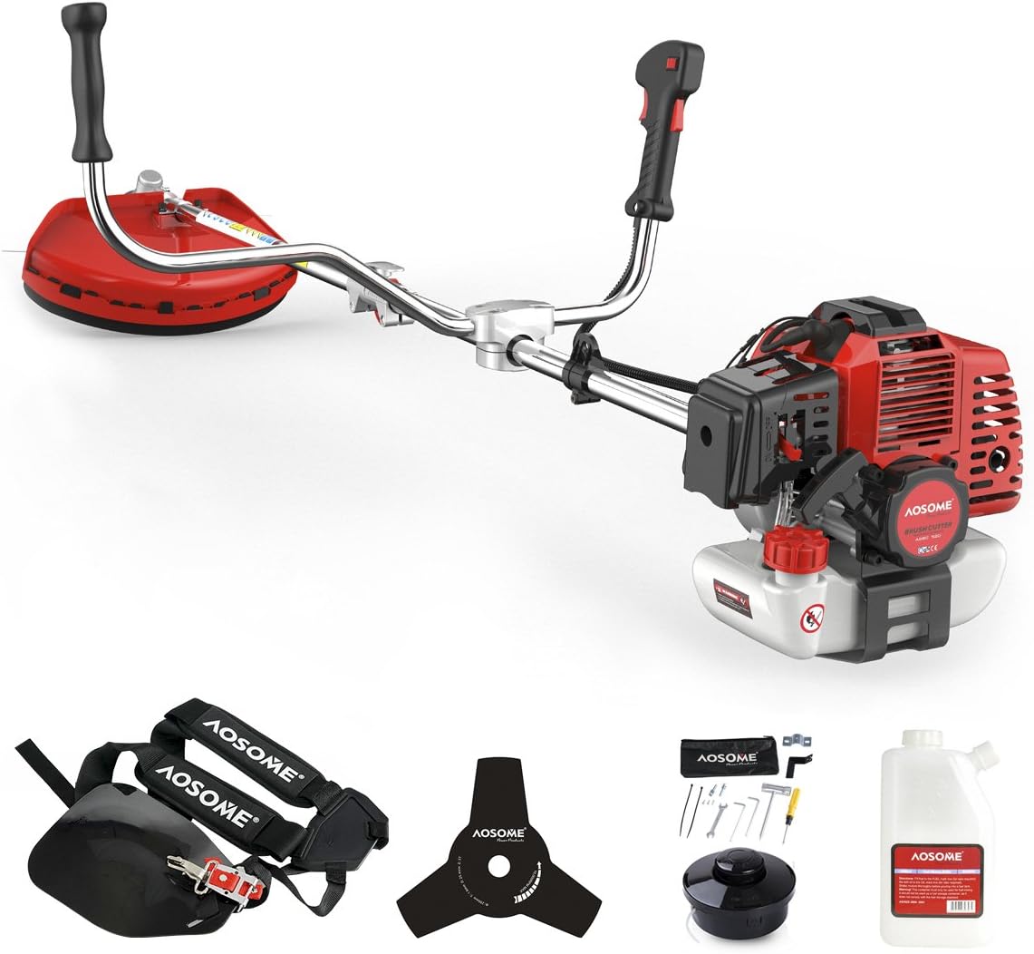 AOSOME Decespugliatore a Benzina,52CC 2.2KW 3.0HP, Tagliabordi a ...