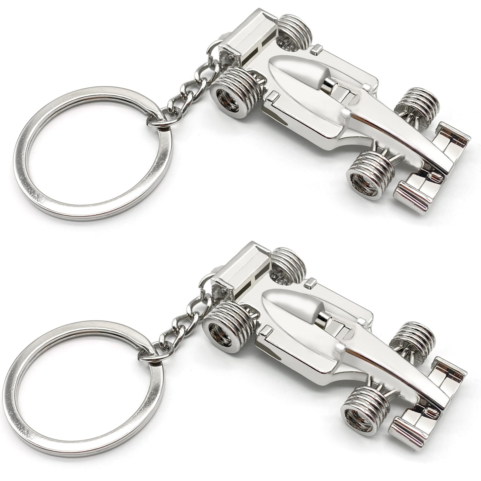 Mua WUGIHAN F1 Keychain Silver 2-Pack, Stainless Steel Metal Formula ...