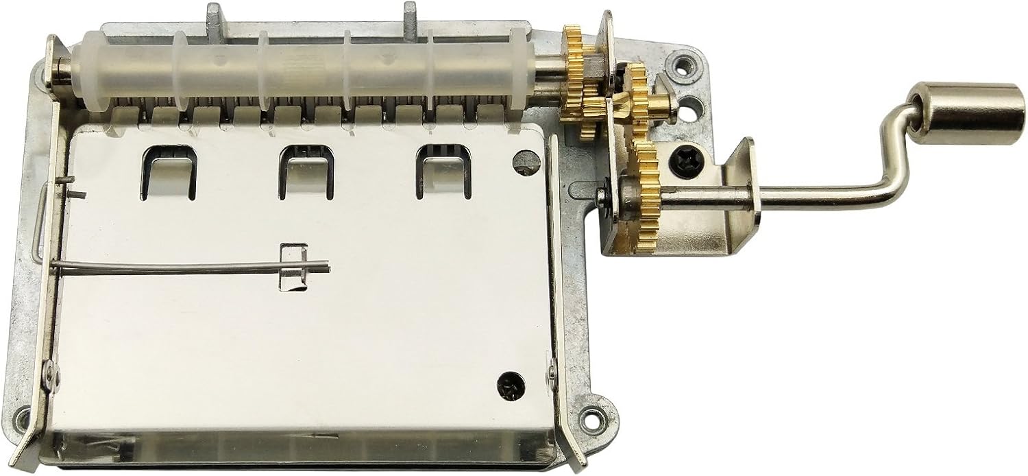 Wingostore 30 Notes Hand Crank Music Box Movement with Copper Gear DIY ...