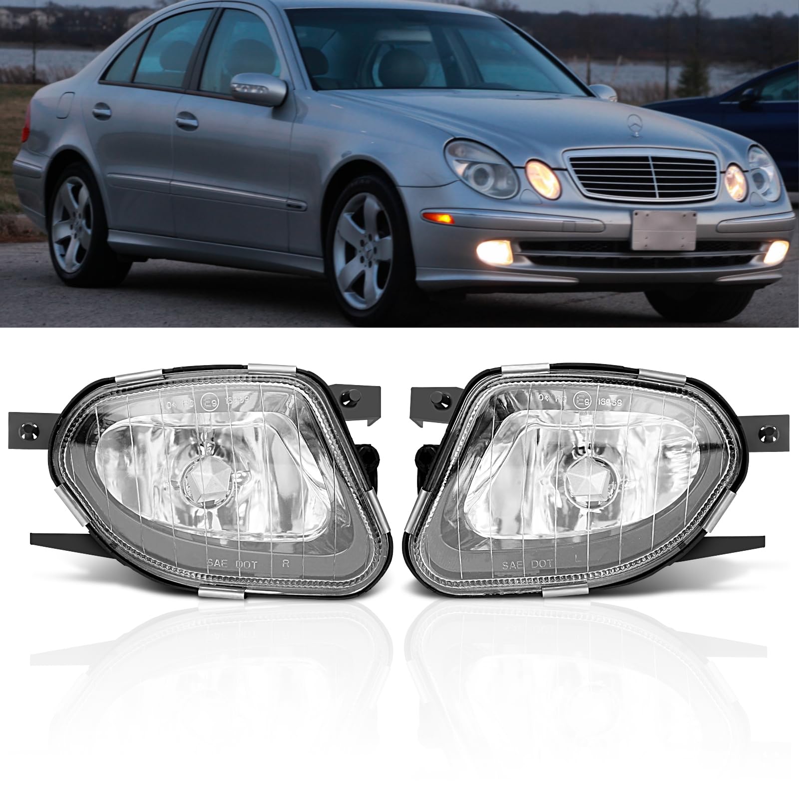 WEISIGAO Fog Lights for Mercedes Benz E280 E300 E320 E350 E500 E550 E55 ...