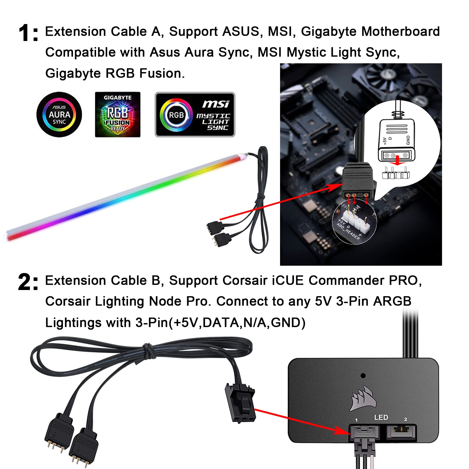 Mua airgoo NEON Addressable RGB PC LED Strip, 1x16inch 30 LEDs Diffused ...