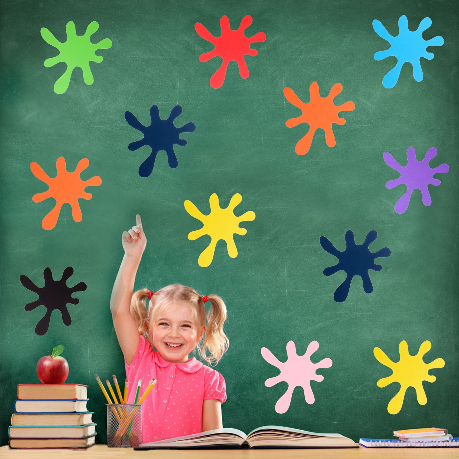 Mua 72 Pcs Paint Splatter Cutouts Paper Multicolor Art Paint Party ...