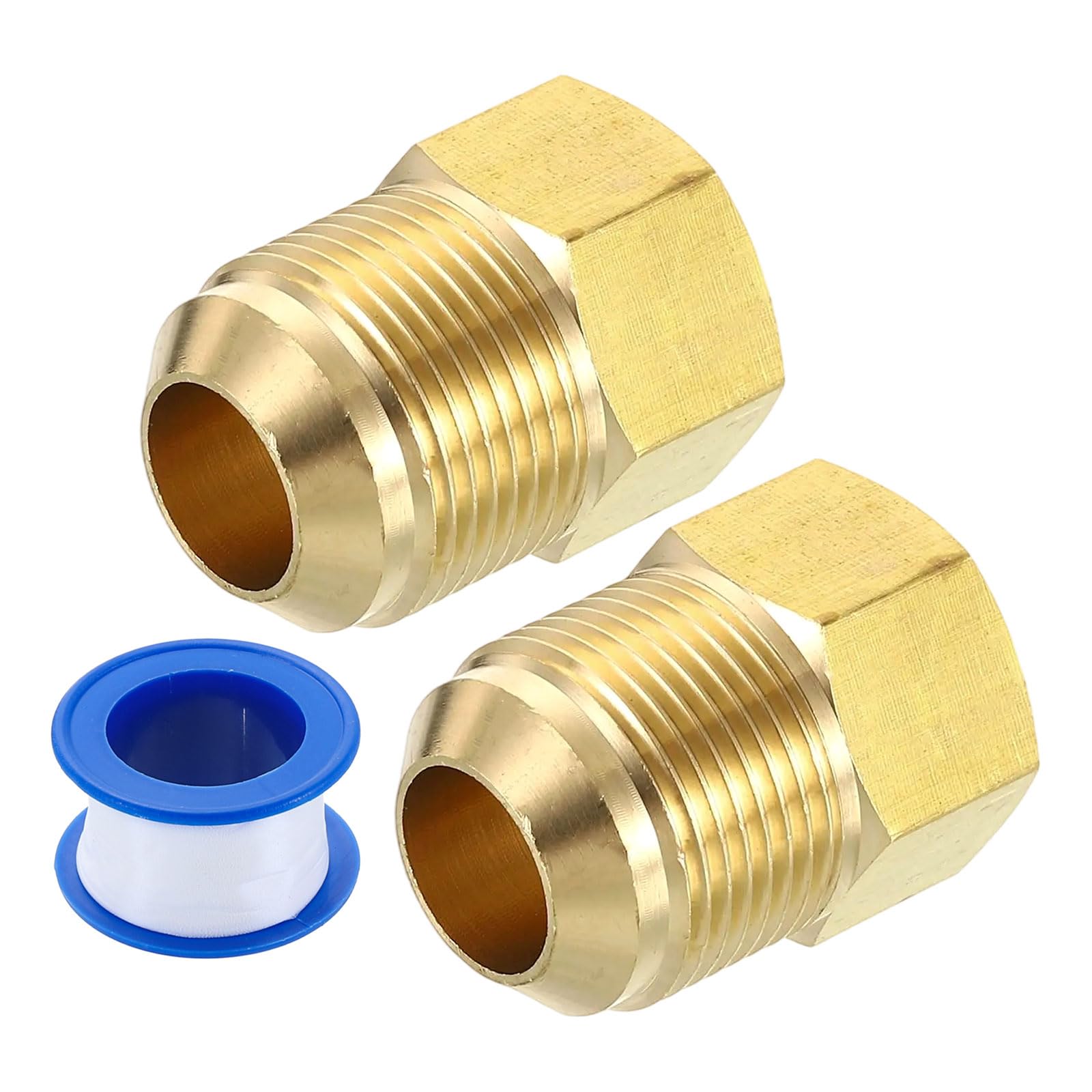 uxcell Brass Pipe Fitting, 3/4 SAE Male x 5/8 SAE Female Pipe Adapter ...