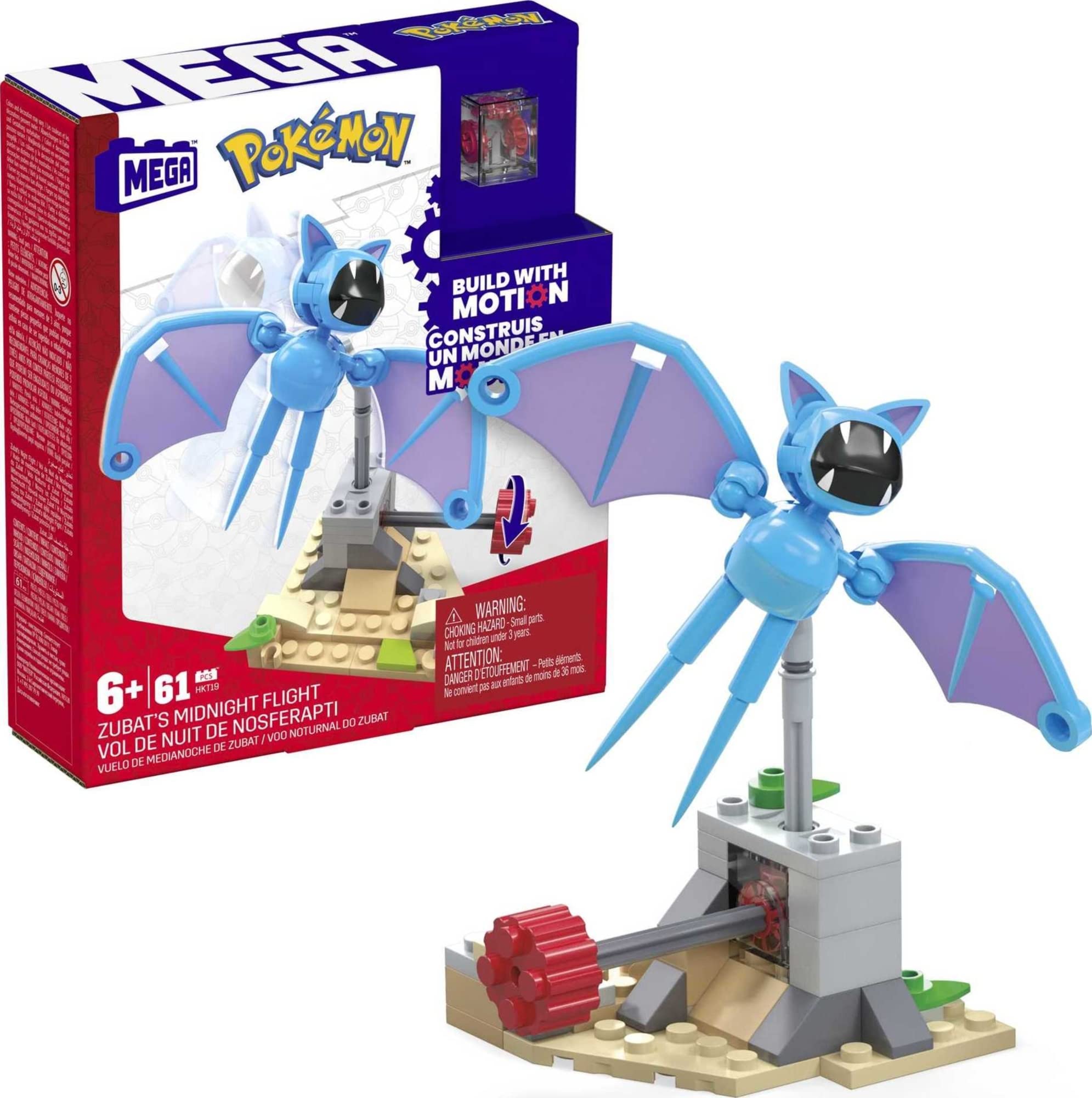 Mua Pokémon Building Toys Set, Zubat’s Midnight Flight with 61 Pieces ...