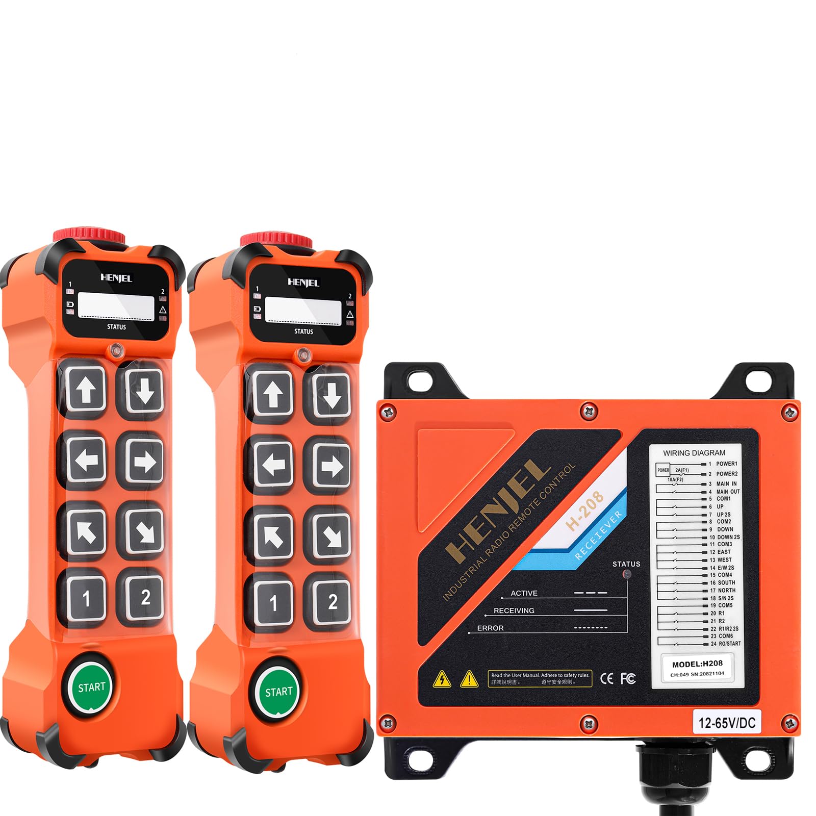 Mua Dual 2 Speed 12-65V 8 Channel Industrial Wireless Crane Remote ...