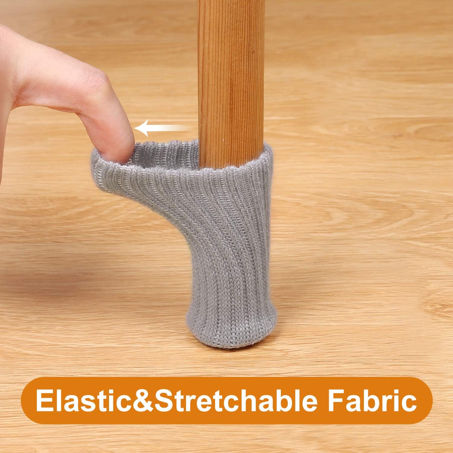 AIRUJIA Chair Leg Socks, 24PCS Knitted Elastic Furniture Socks Chair ...