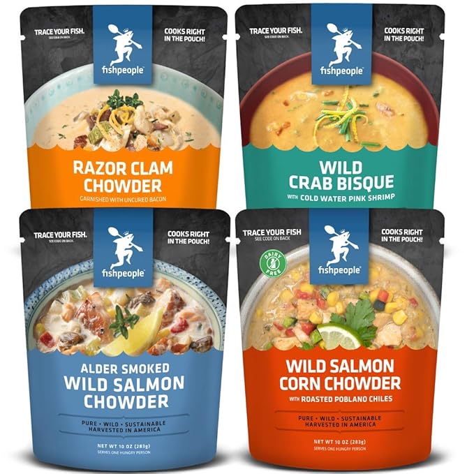 Amazon.com : Fishpeople Wild Seafood Soup + Chowder Variety Pack, 10 ...