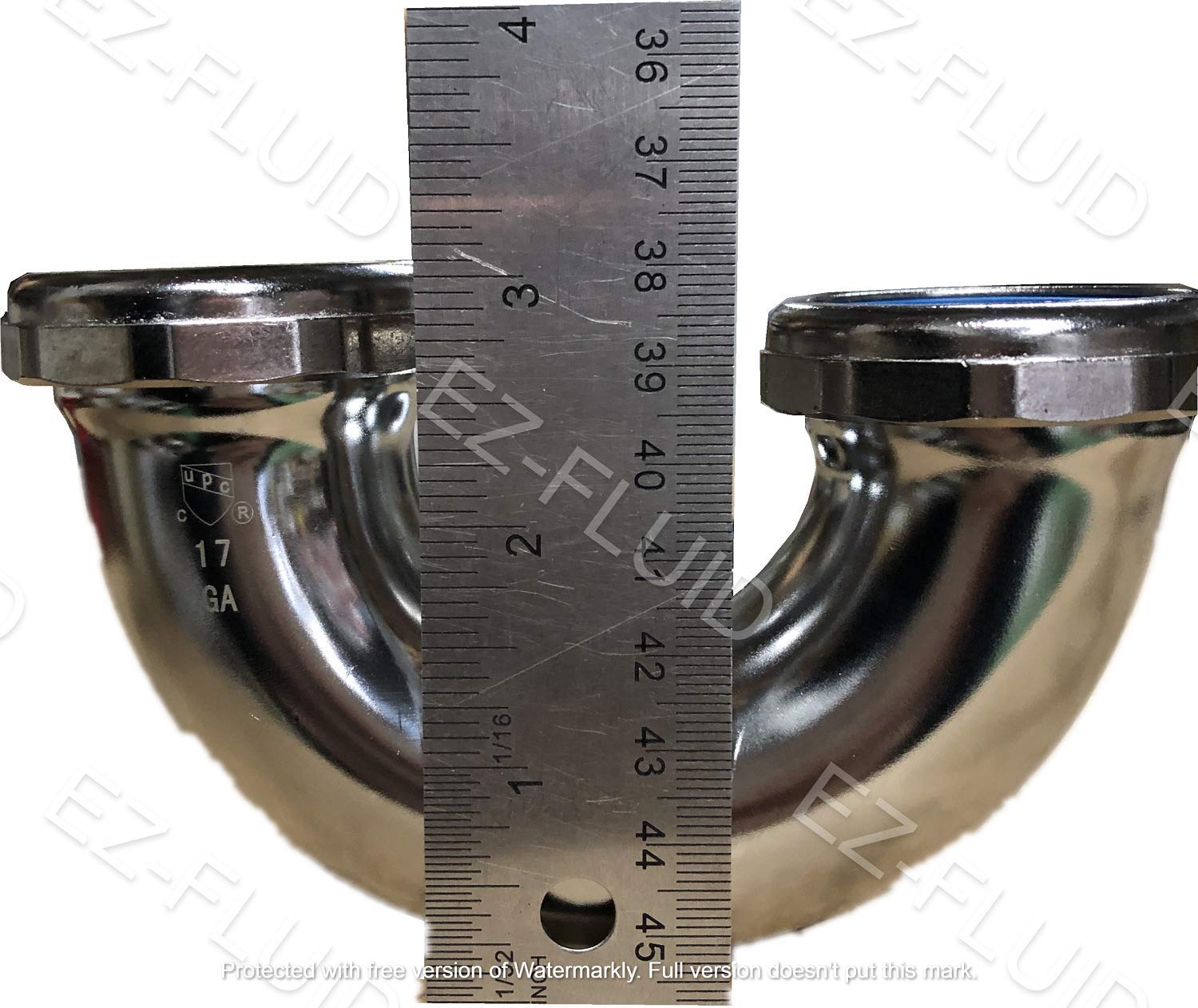 Mua EZ-Fluid 1-1/2" Extra Low Profile Sink Trap J Bend Heavy Duty 17GA ...