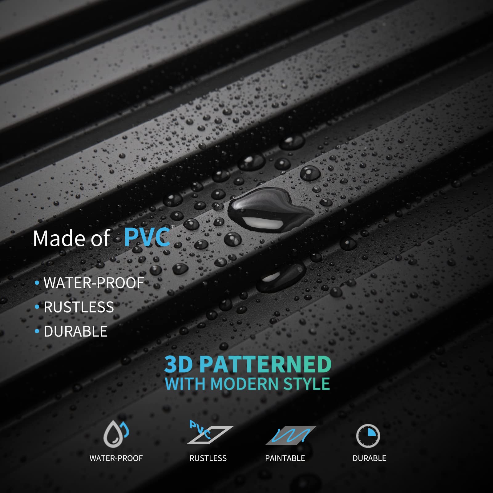 DIY Wall Design Panels LooYee 3D Fluted Wall Panels - 24 Pack Slat Wall ...