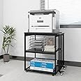 Amazon.com: Natwind Large Printer Stand with Storage Shelves,Extendable ...