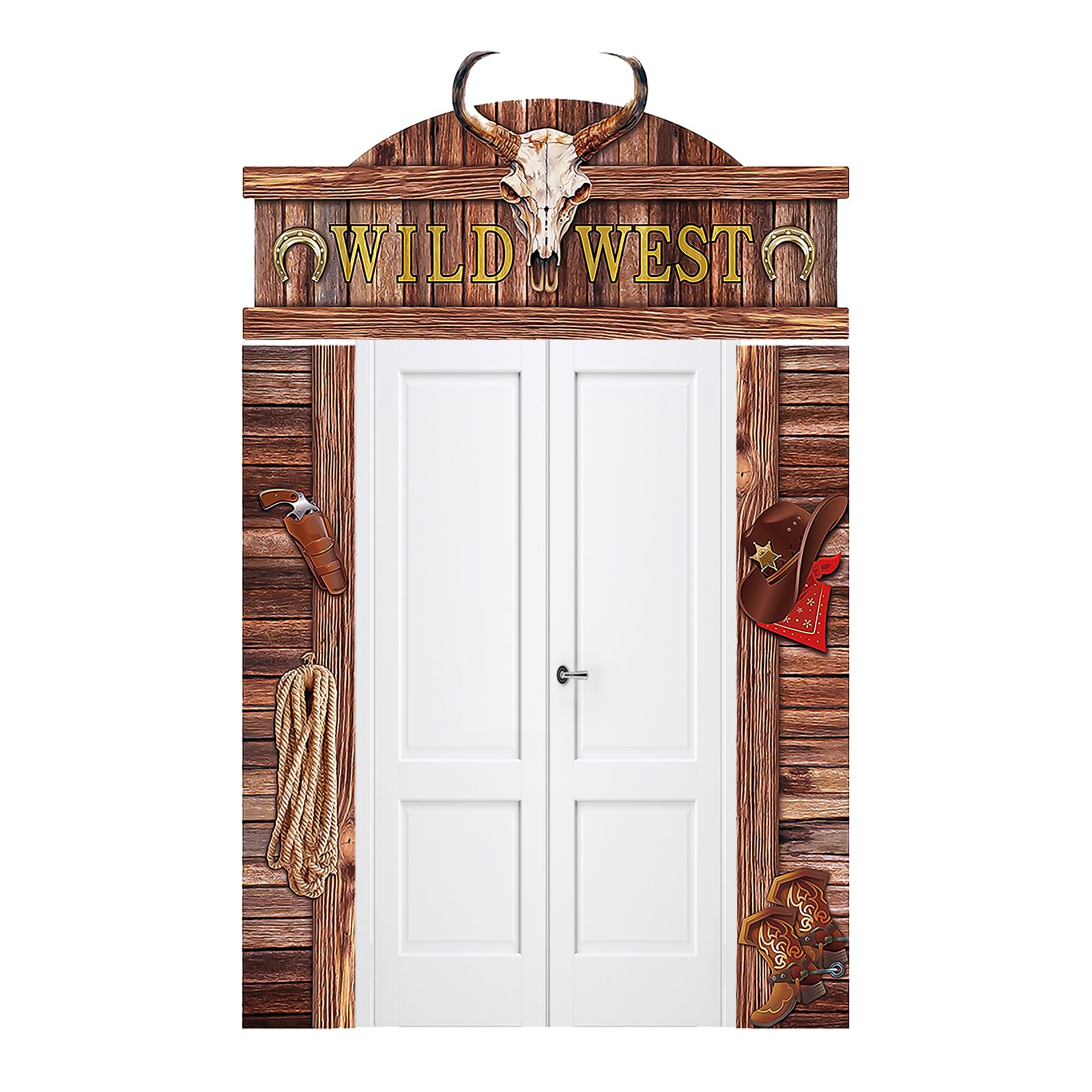 3 Pcs West Cowboy Party Door Decoration,Rustic Western Theme Saloon ...