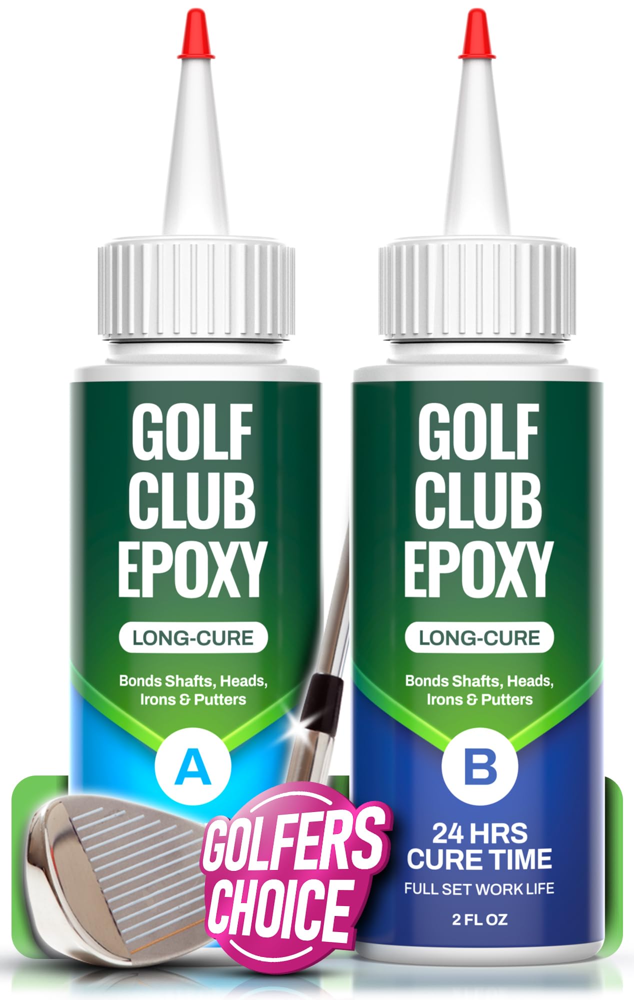 FORTIVO Golf Club Epoxy Long Cure – 20 Min Work Life Golf Club Repair ...