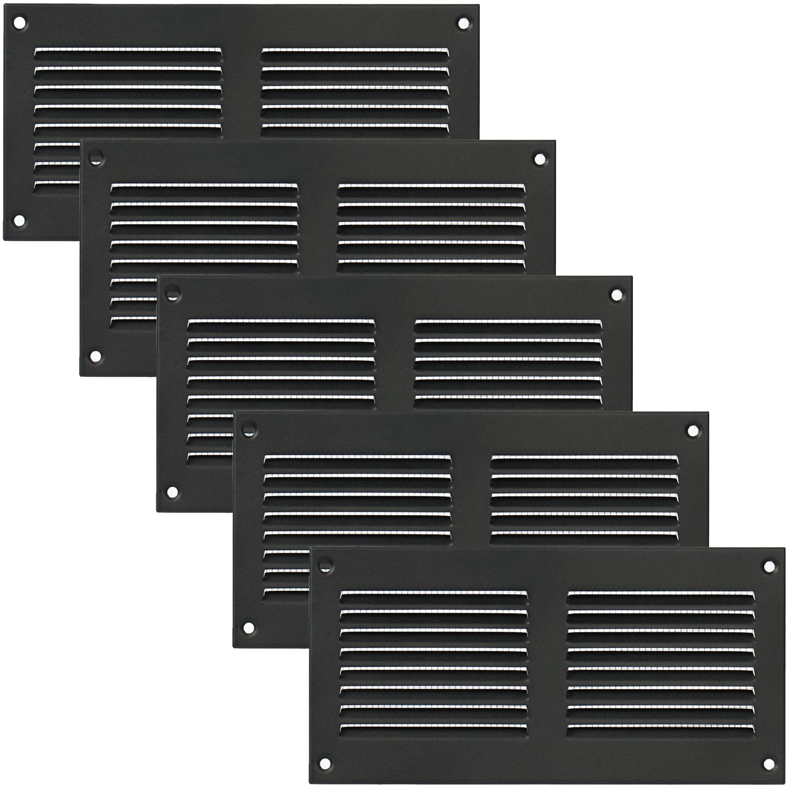 Vent Systems 8'' x 4'' Inch (Overall Dimensions) Pack of 5 - Anthracite ...