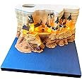 Amazon.com : 3D memo Pads Paper Art with Light, Castle Stick Notes ...