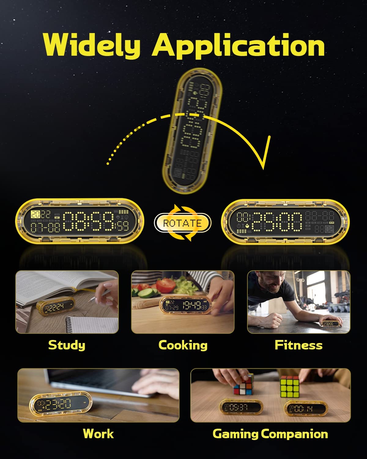 Sharge 4 In 1 Multifunctional Timer: Digital Clock/Digital Timer ...