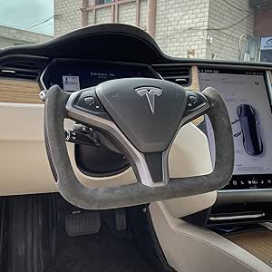 HANSSHOW Tesla Yoke Steering Wheel for Model X and Model S 2012-2020 ...