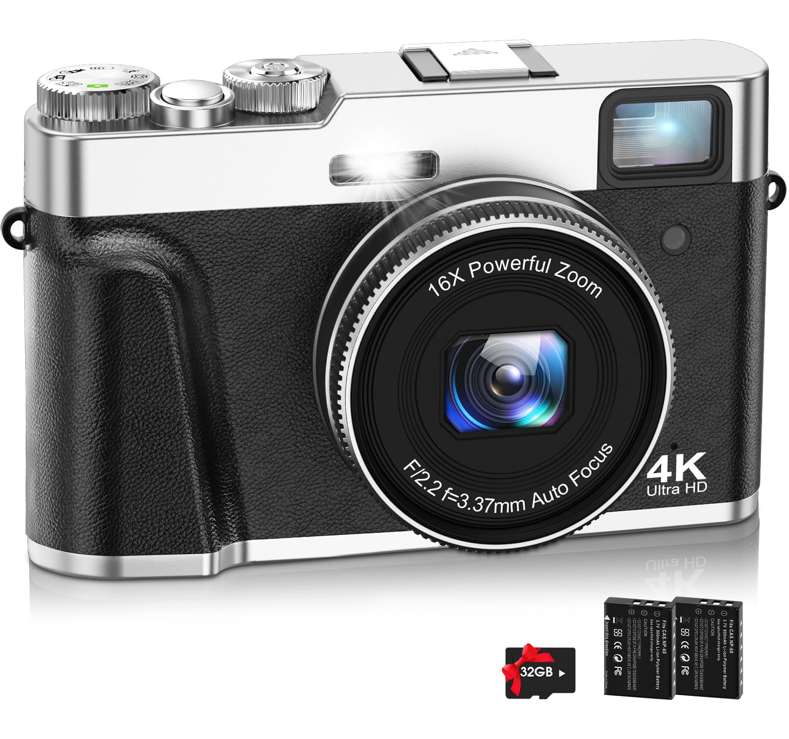 Mua 4K Digital Camera, FamBrow Autofocus 48MP Vlogging Camera with 32GB ...