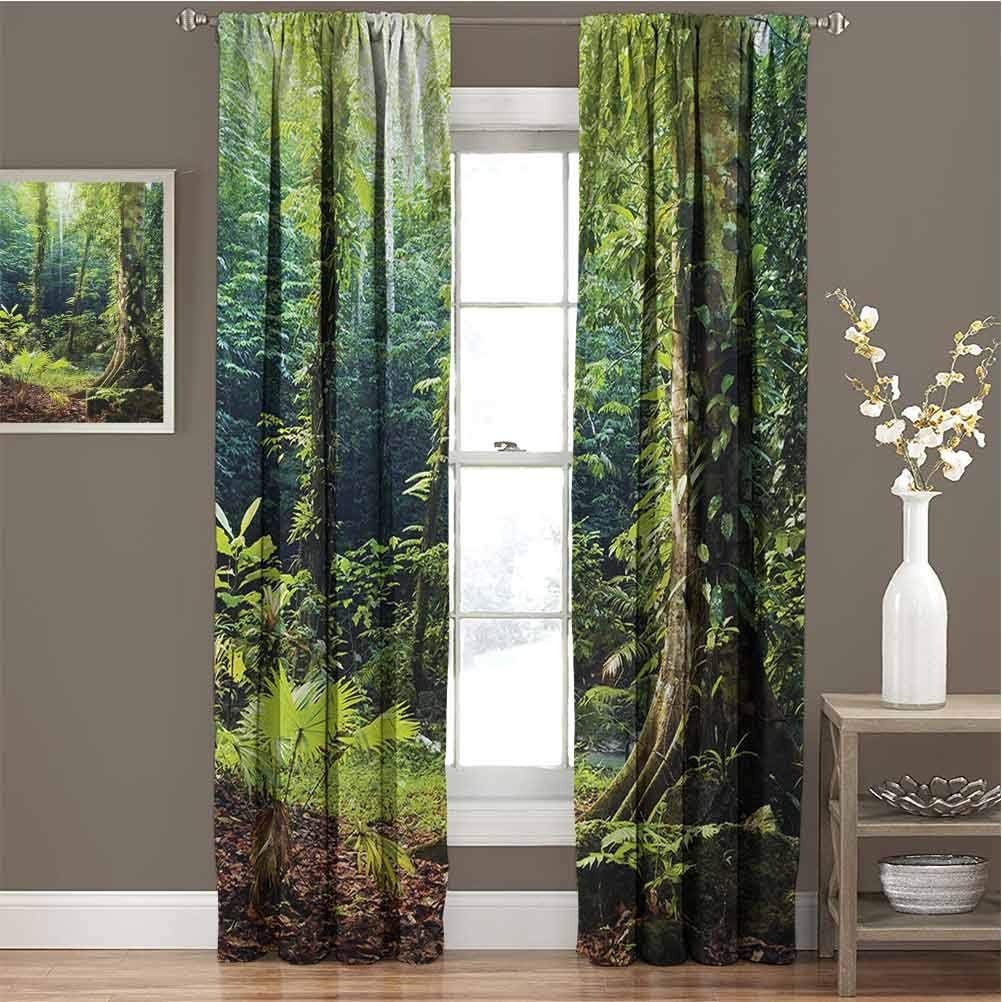 Toopeek Rainforest Room Darkened Curtain Morning Sunbeam Through Wild ...