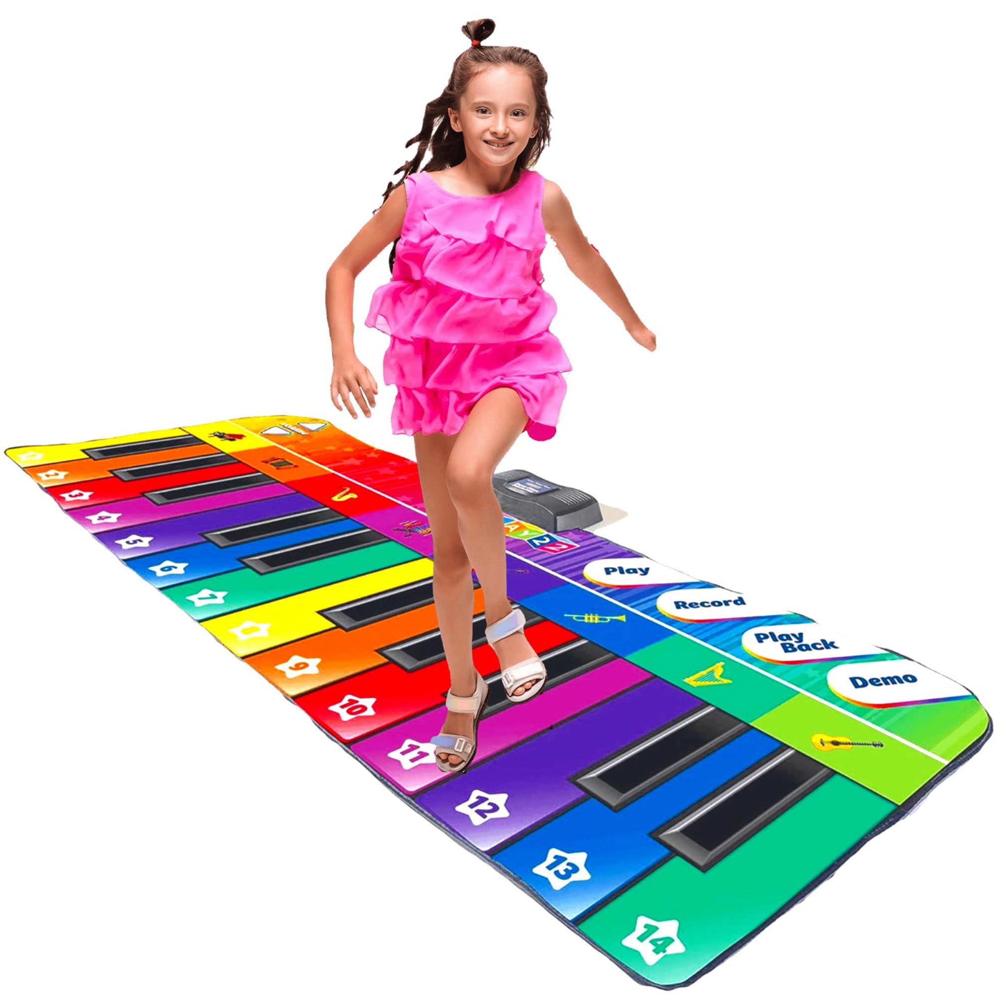 Play22 6 ft. Floor Piano Mat for Toddlers - Giant Piano Playmat, 24 ...