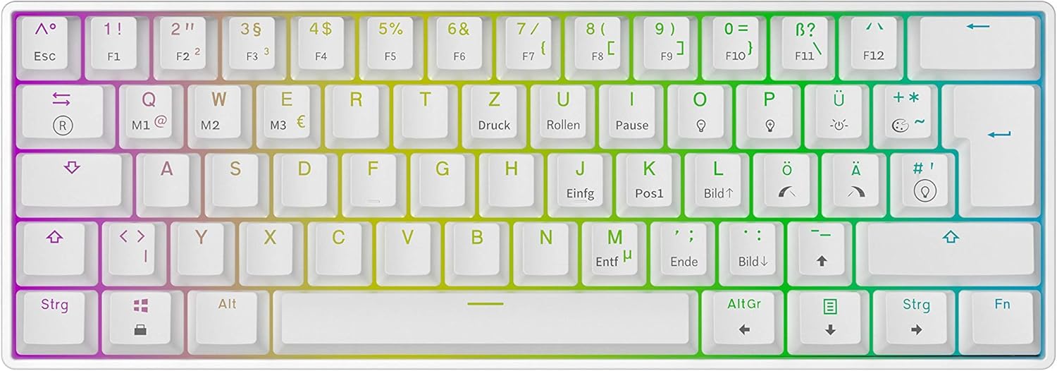 Mizar MZ60 LUNA Hot Swappable Mechanical Gaming Keyboard – 62 Keys ...