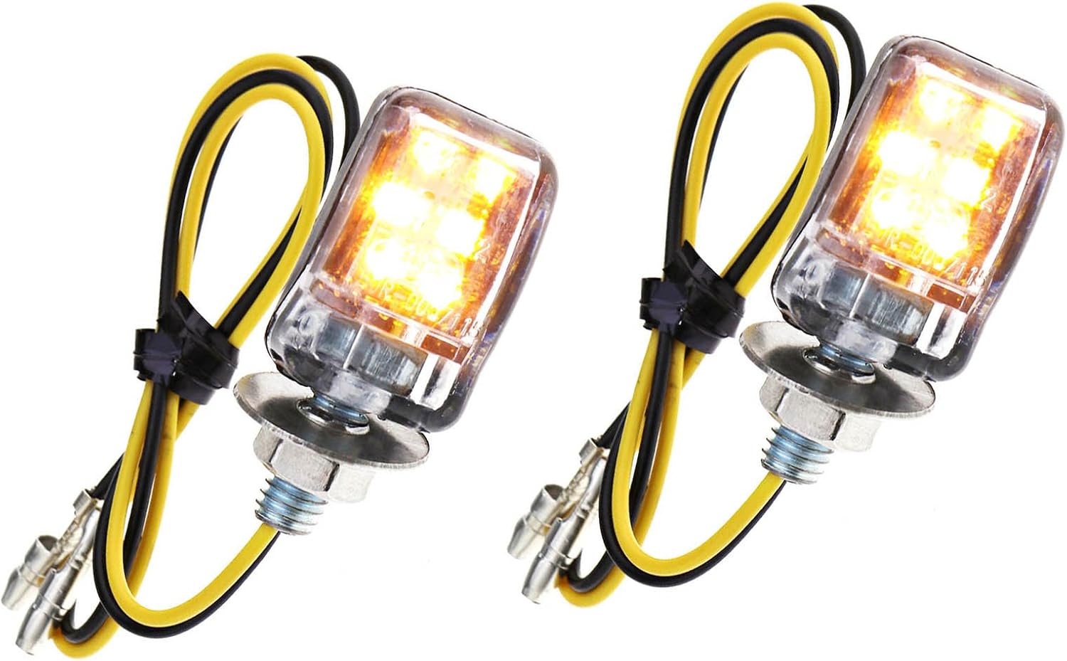 2 Pairs Mini Motobike Indicators Micro LED Indicator E_mark Turn Signal ...