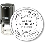 Amazon.com : Round Notary Stamp for State of Massachusetts- Self Inking Stamp - Top Brand Unit ...