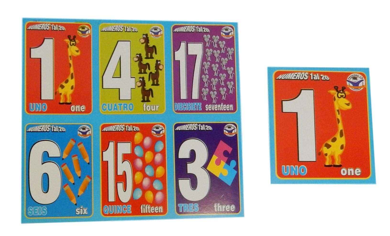 Buy Prodidac Jr Numbers Bingo Game for Kids / Loteria de Números para ...