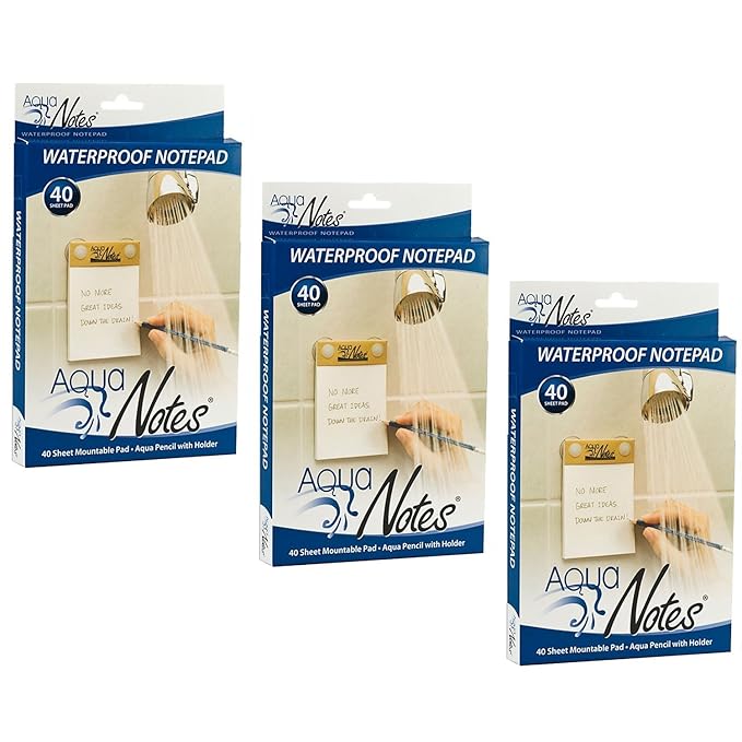 Aquanotes Aqua Notes Water Proof Note Pad - Pack of 3: Amazon.co.uk ...