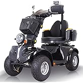 Amazon.com: Fat Big Wide Tires Heavy Duty 4 Wheel Mobility Scooters for ...