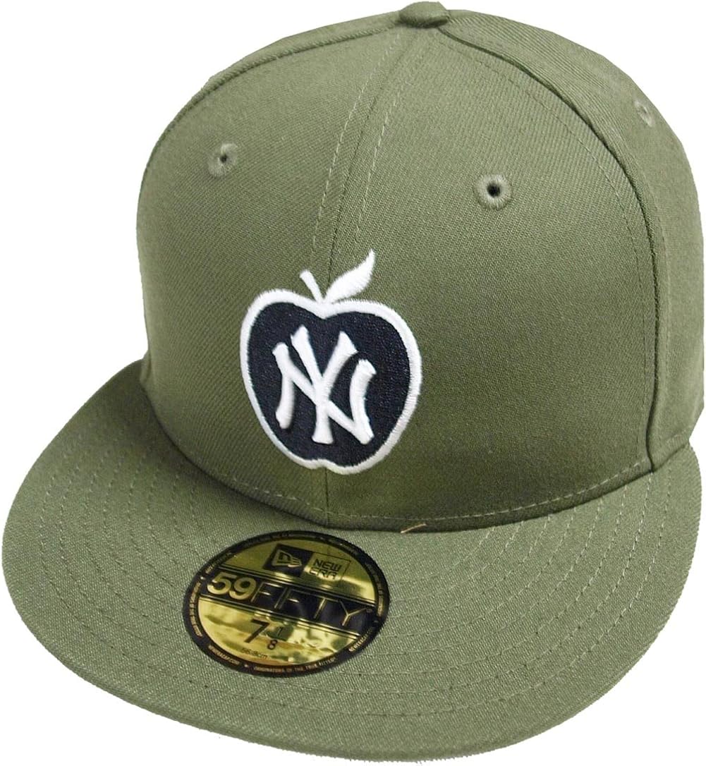 New Era New York Yankees Big Apple Oliv Green MLB Cap 59fifty 5950 ...