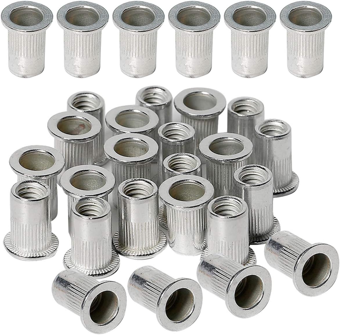 10 24 3 8 16 Juasky 190pcs 304 Stainless Steel Rivet Nuts Threaded